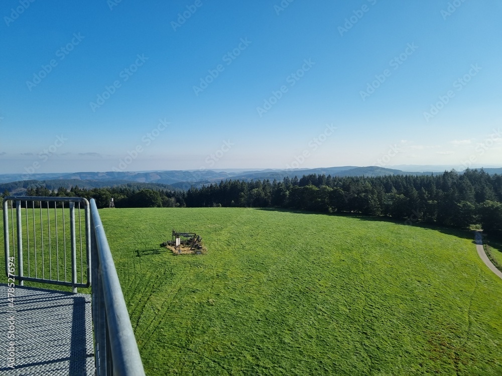 View from the Schombergturm (Schomberg tower) on the Schomberg near the ...