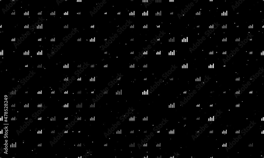 Seamless background pattern of evenly spaced white chart line symbols ...