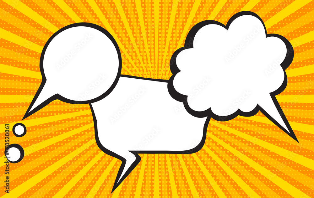 Typical American comic book page with various speech bubbles and color ...