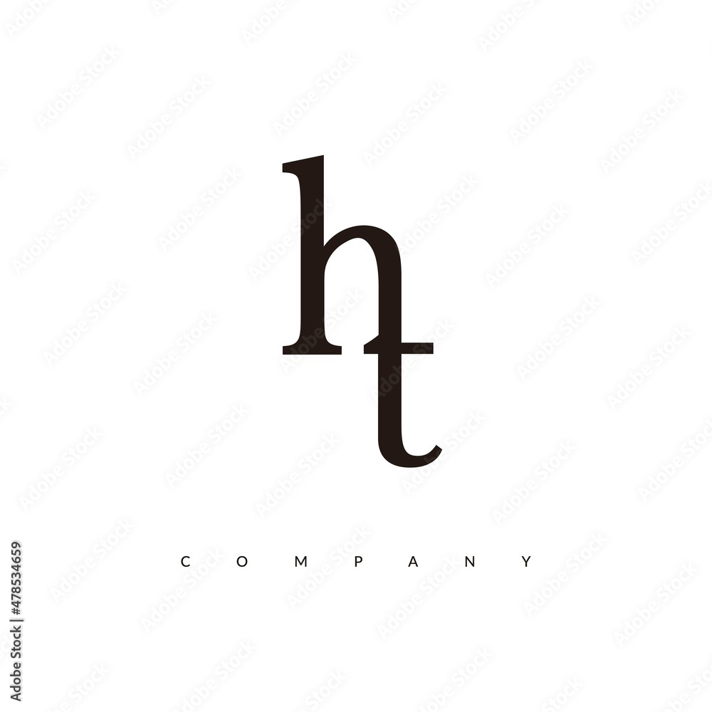 Initial HT Logo Design Vector Stock Vector | Adobe Stock
