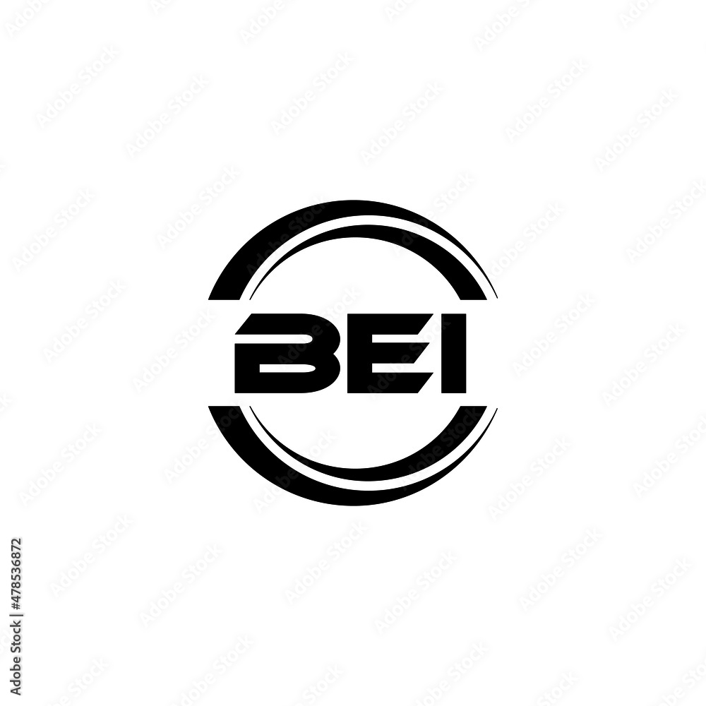 BEI letter logo design with white background in illustrator, vector ...