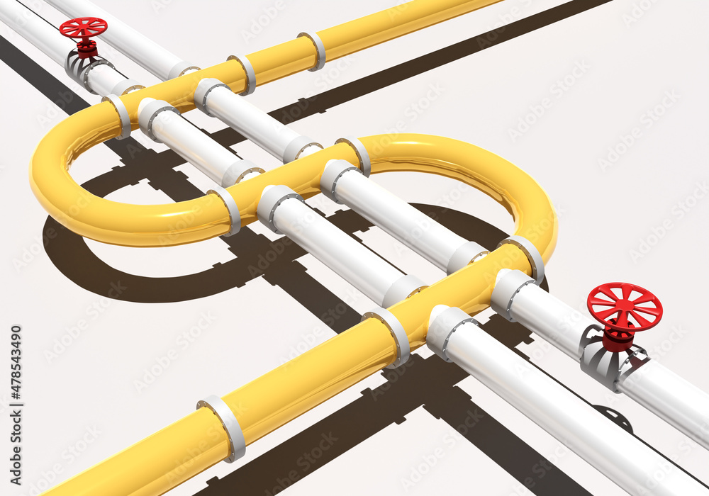 Gasification pipeline. Large diameter gas pipe. Double gas pipeline ...