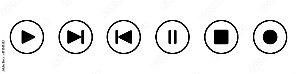 Music Button Set - Play, Forward, Rewind, Pause, Stop And Record ... Music Button Set - Play, Forward, Rewind, Pause, Stop And Record ...