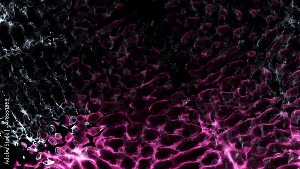 Vidéo Stock Awesome bg with magic particles float in liquid, light rays ...