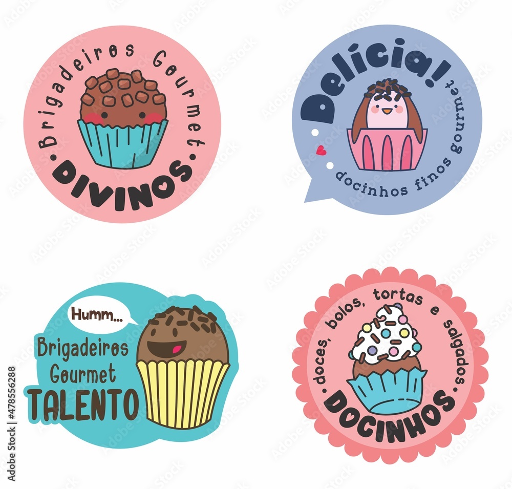 Vettoriale Stock Brigadeiro, brigadeiro gourmet, desenho brigadeiro ...