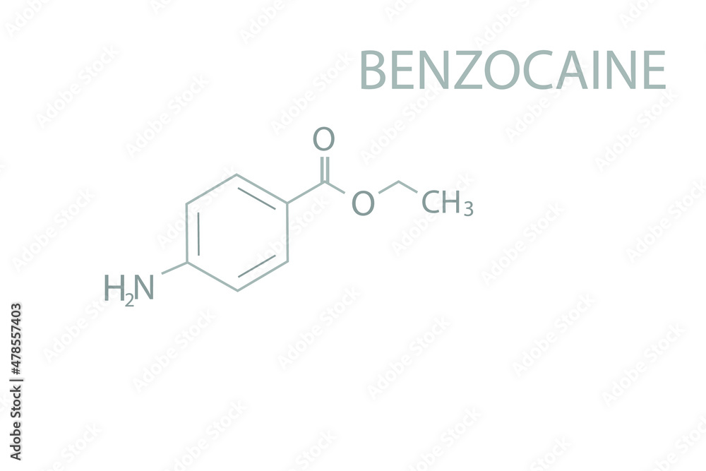 Benzocaine molecular skeletal chemical formula. Stock Vector | Adobe Stock