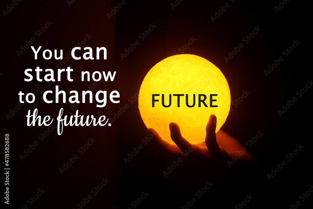 Foto de Inspirational motivational quote - You can start now to change ...