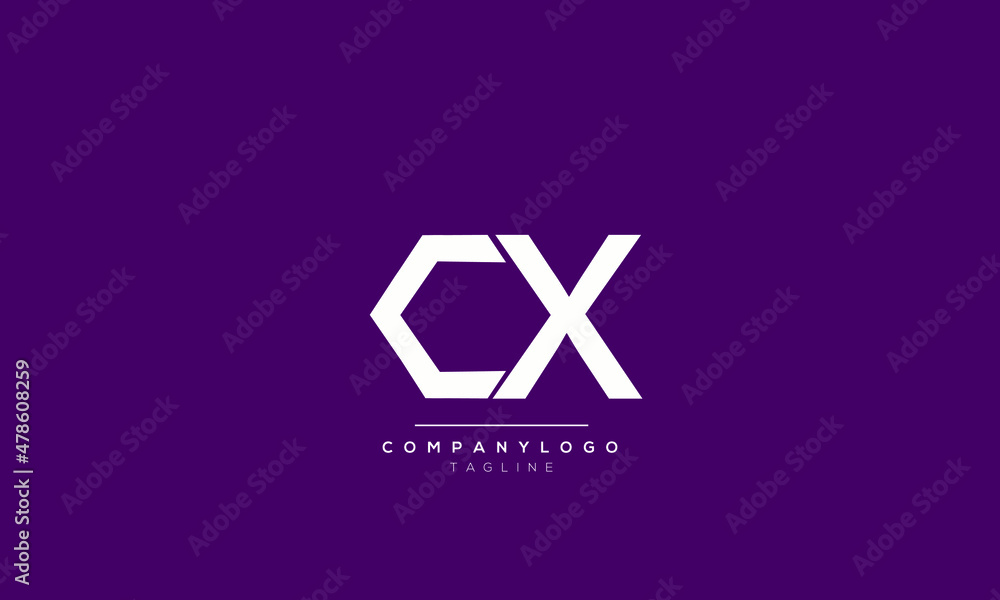Alphabet letters Initials Monogram logo CX, CX INITIAL, CX letter Stock ...