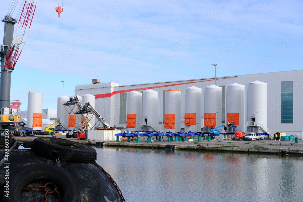 Some spare parts of some offshore wind turbines. The 5th January 2021 ...