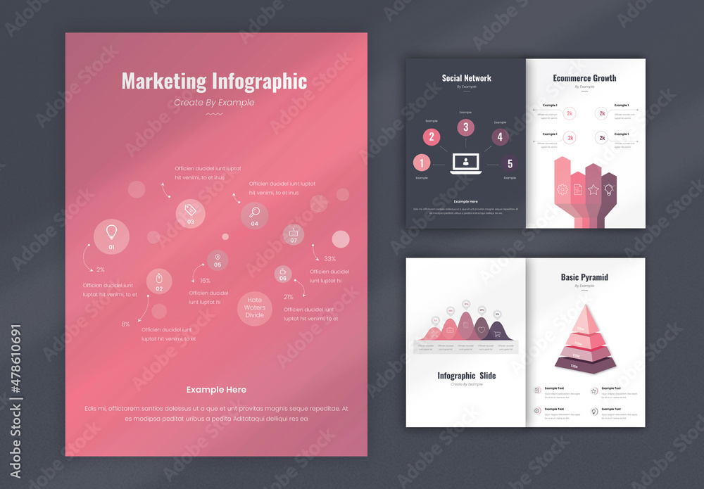 Marketing Infographic Layout Stock Template | Adobe Stock