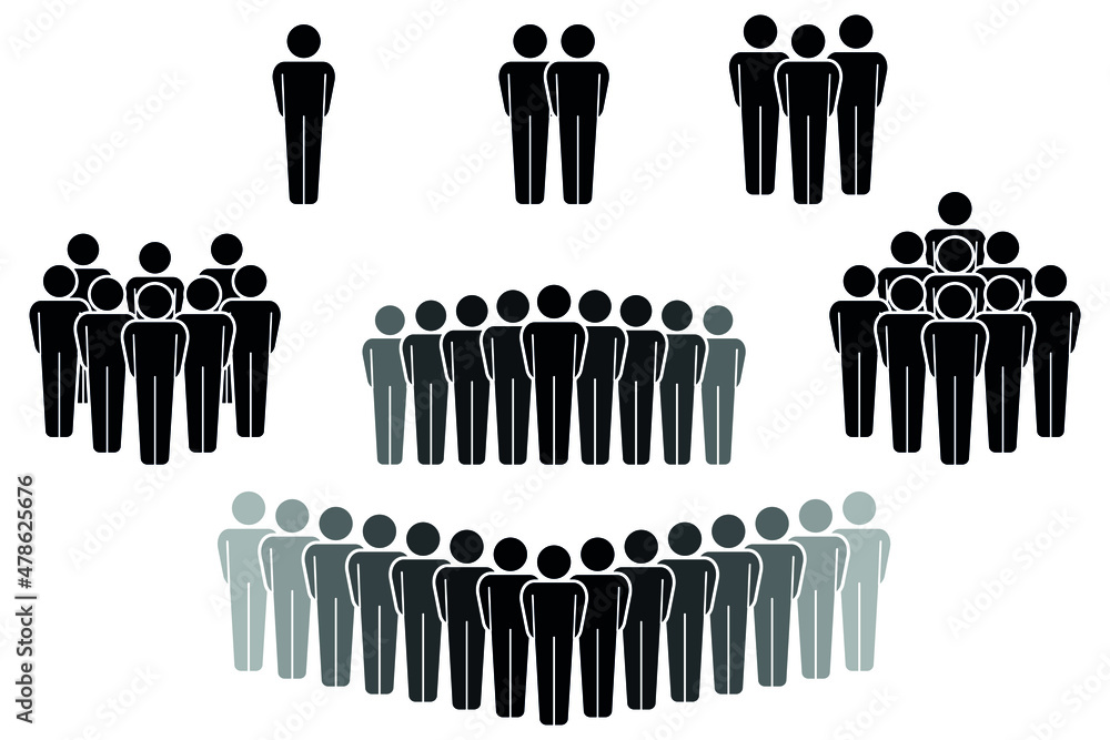 People Icon Set in Flat Style. People symbol for your infographics ...