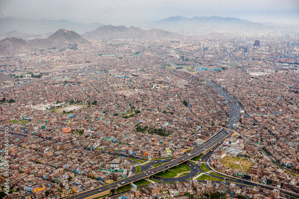 Urban Sprawl fo Capital City Lima Peru Stock Photo | Adobe Stock