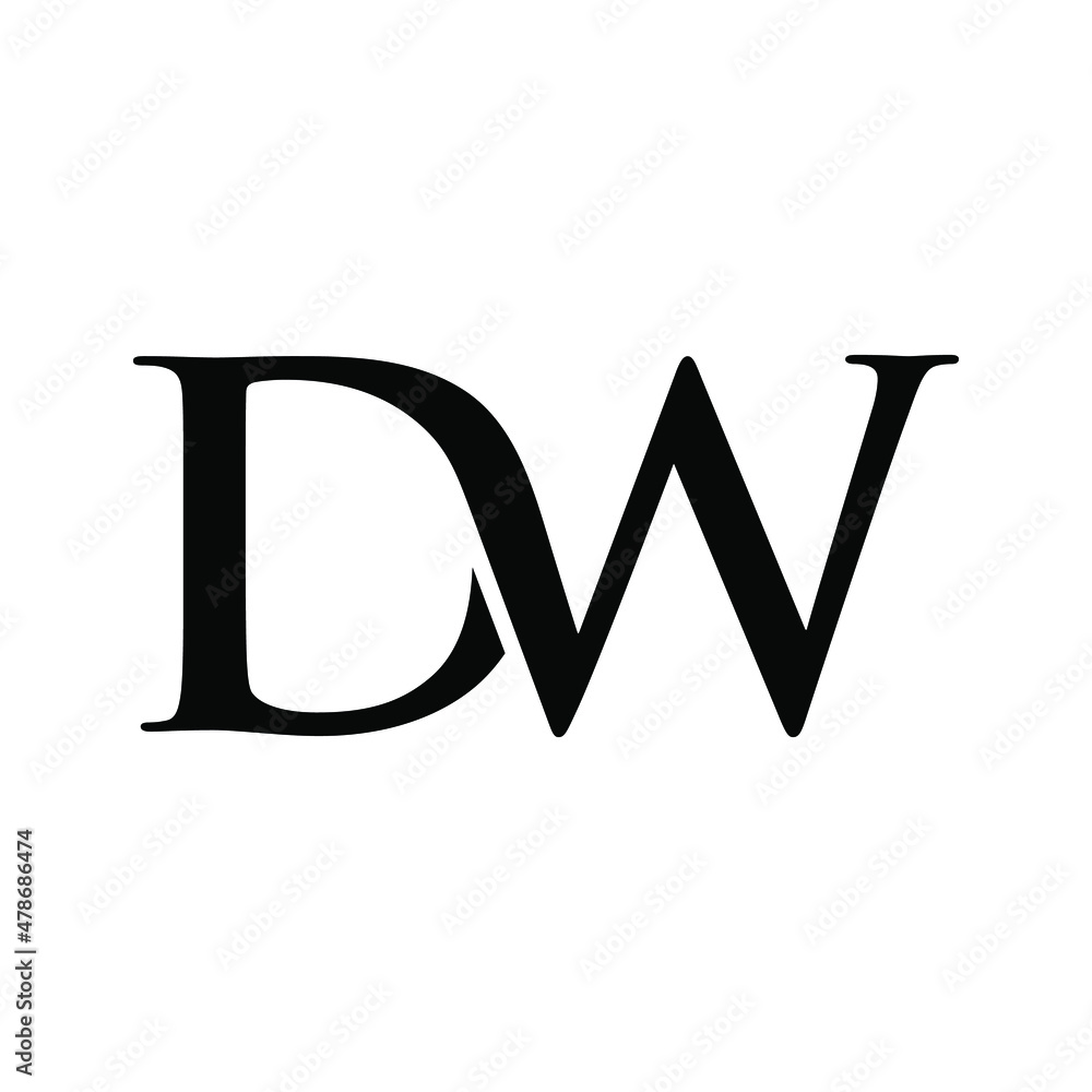 Letter DW logo can be used for company, sign, and others. Stock Vector ...