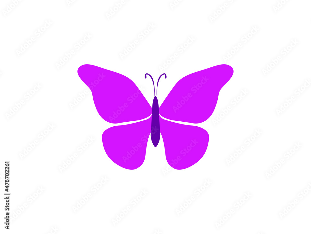 purple butterfly logo vector Stock Vector | Adobe Stock