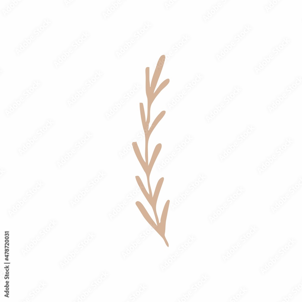 Simple vector illustration of a twig Stock Vector | Adobe Stock
