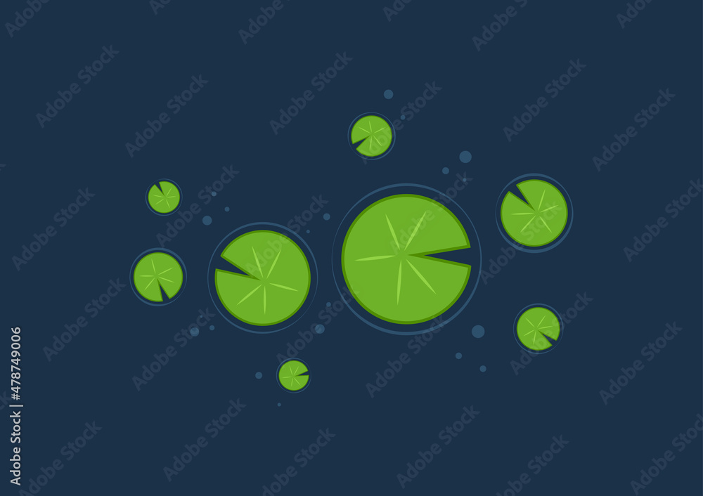 Lily pad vector. Lily pad illustration. Stock Vector | Adobe Stock