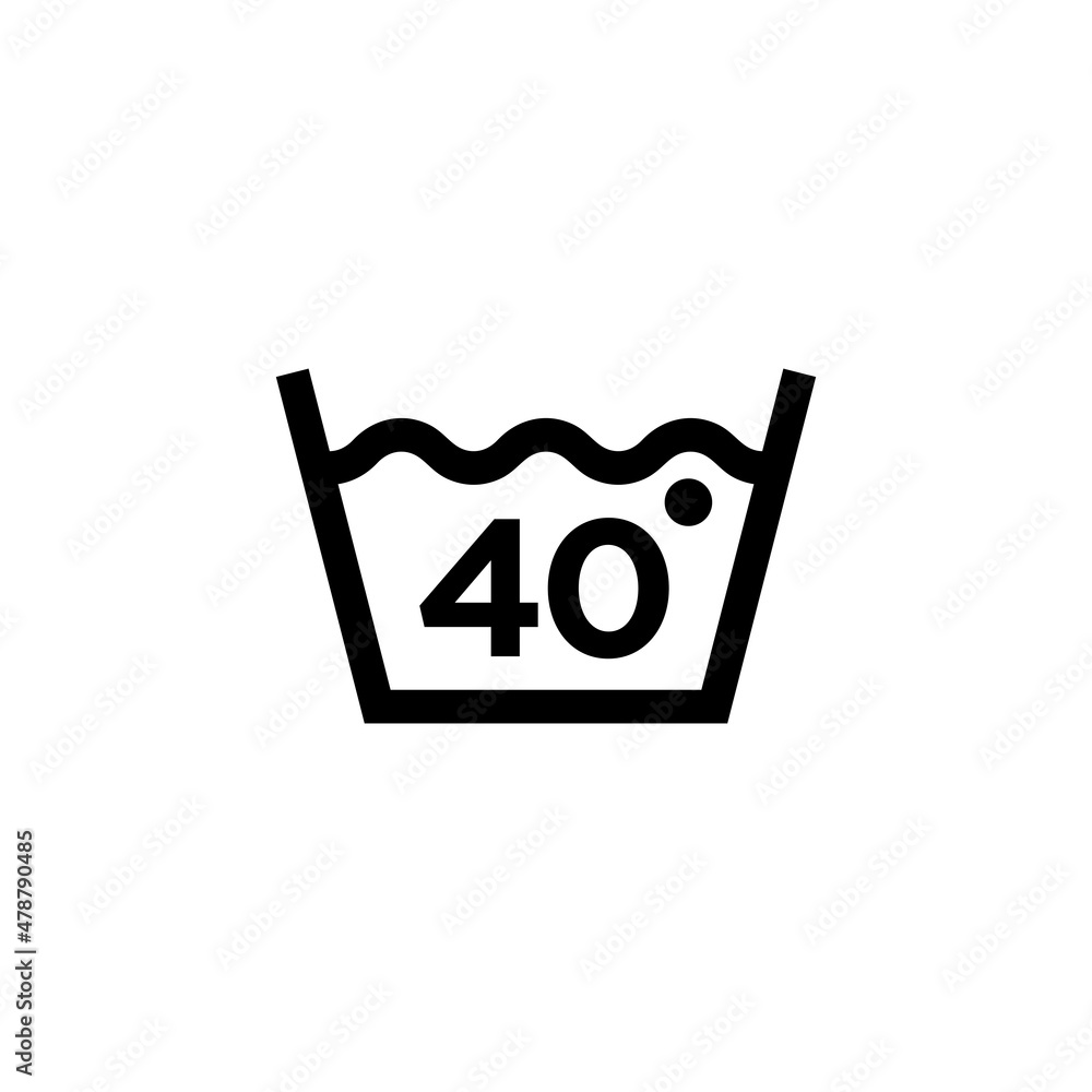 Clothing care symbol. International fabric labeling. Outline icon for ...