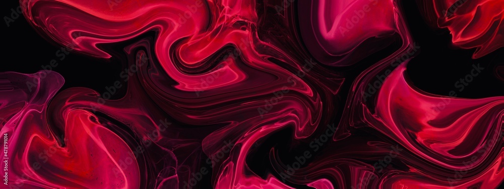 Red marble background, modern fluid decoration design, liquid ...