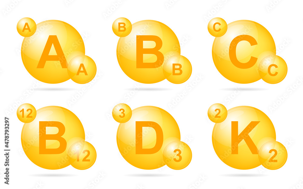 Multi vitamin yellow capsules. Multivitamin complex icon collection ...