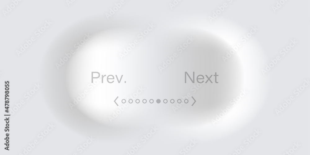 Next and previous neumorphism slide button. Push ui minimal element ...