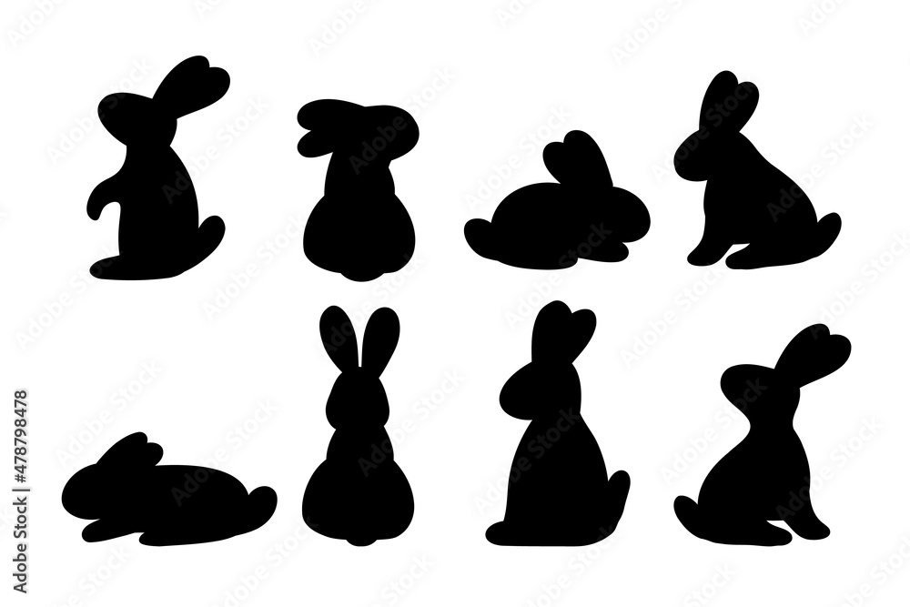 Easter Bunny Silhouette Clip Art