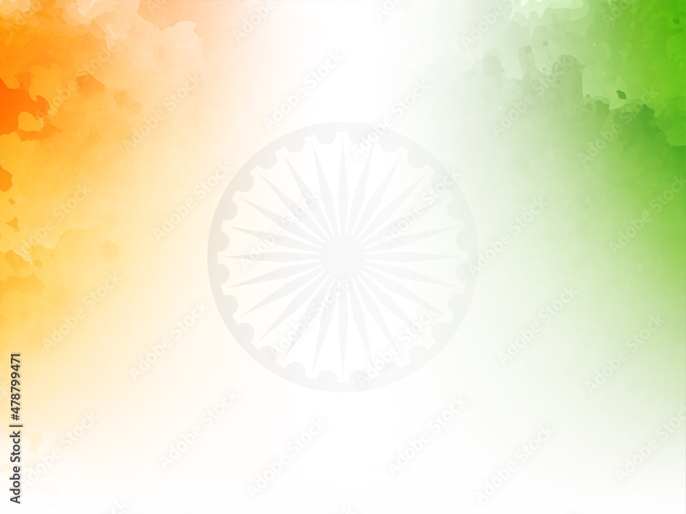 Tricolor Indian flag theme Republic day watercolor texture background ...