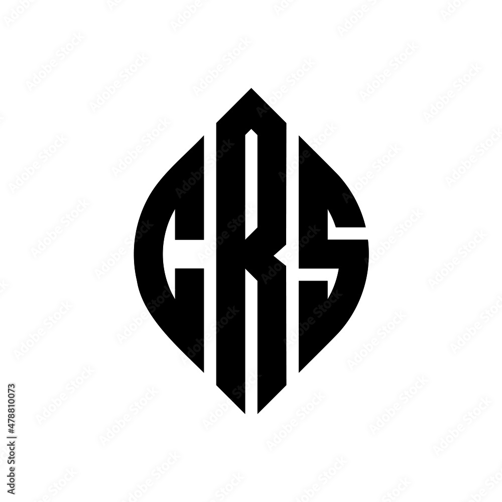 CRS circle letter logo design with circle and ellipse shape. CRS ...
