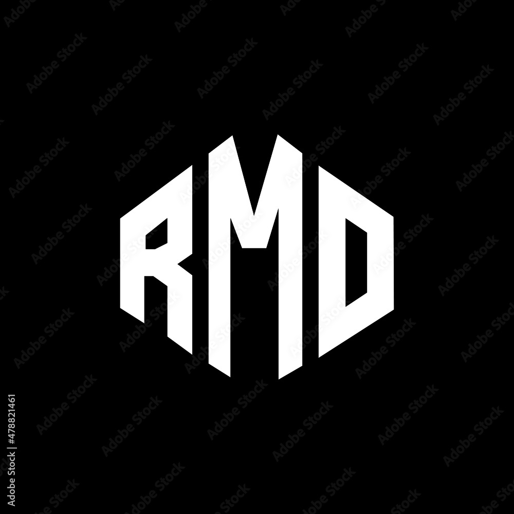 RMO letter logo design with polygon shape. RMO polygon and cube shape ...