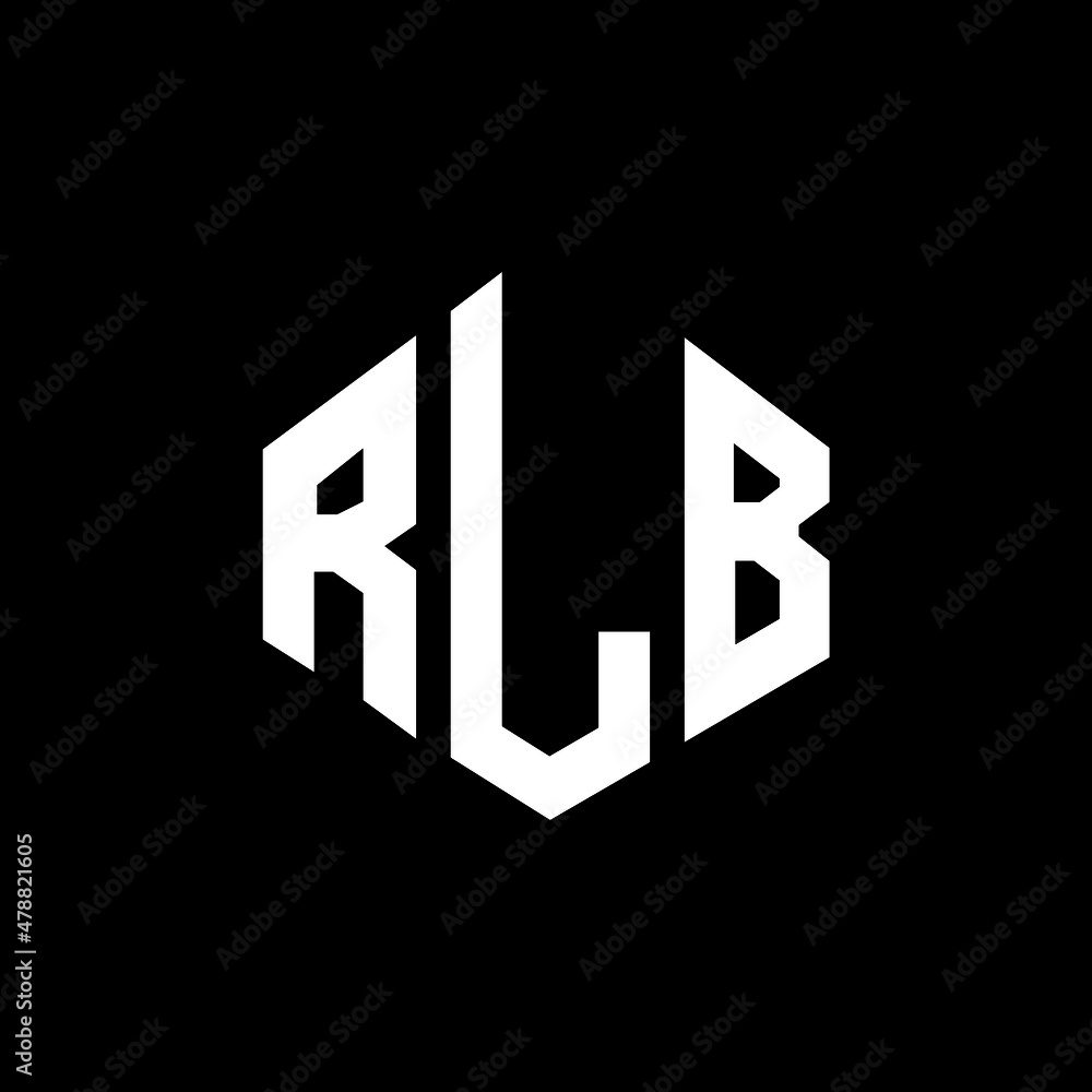RLB letter logo design with polygon shape. RLB polygon and cube shape ...