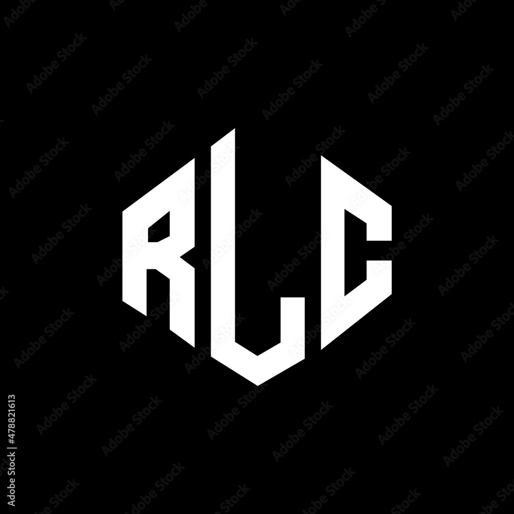 RLC letter logo design with polygon shape. RLC polygon and cube shape ...