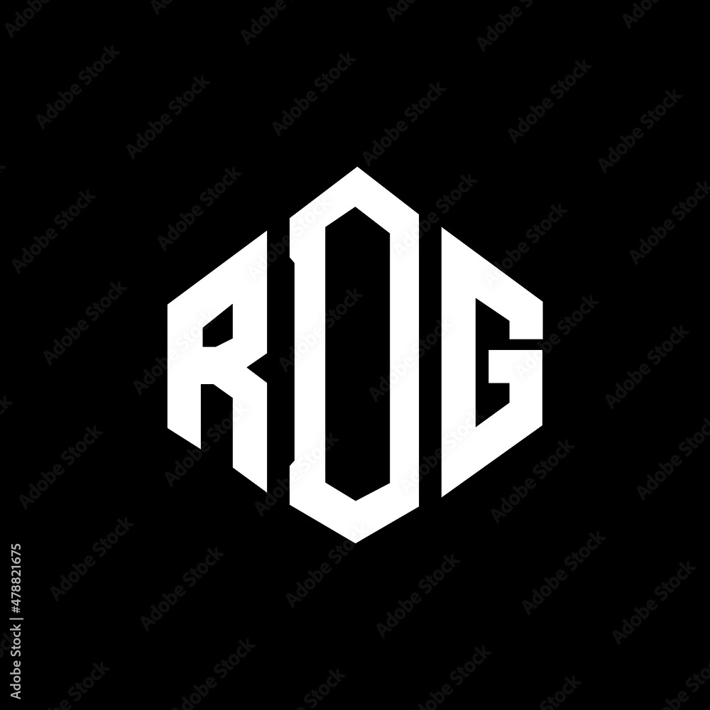 RDG letter logo design with polygon shape. RDG polygon and cube shape ...