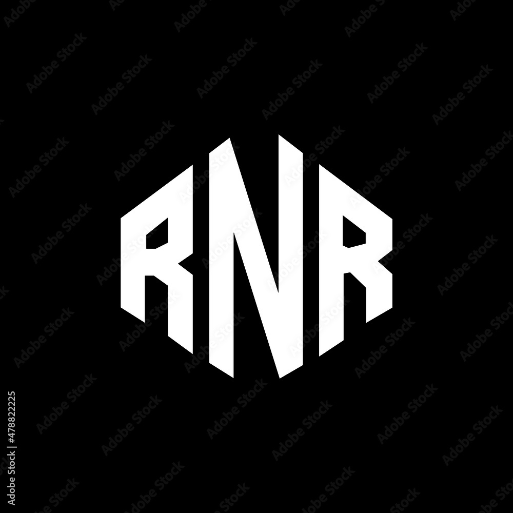 RNR letter logo design with polygon shape. RNR polygon and cube shape ...