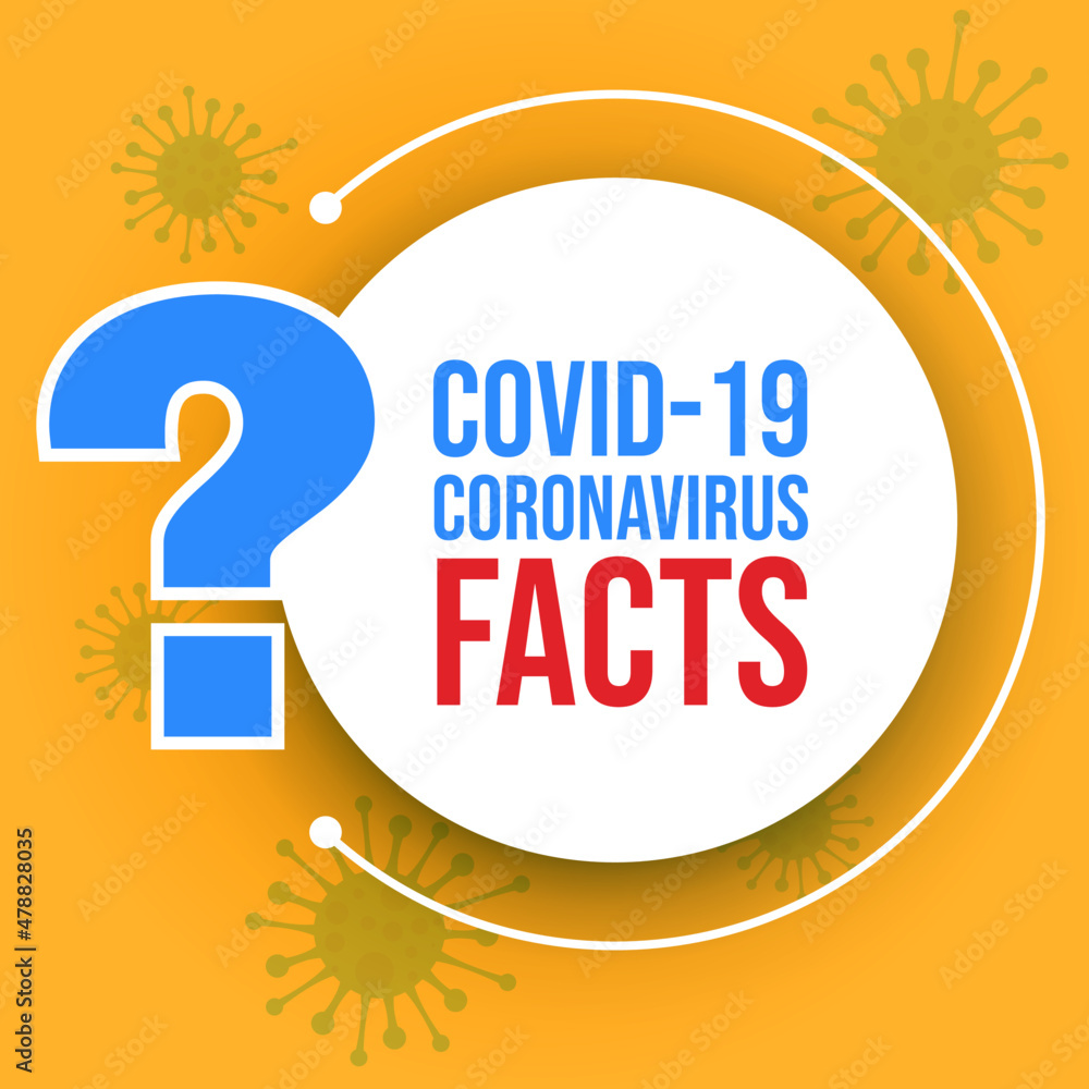 Covid-19 Coronavirus banner about facts and information. Coronavirus ...