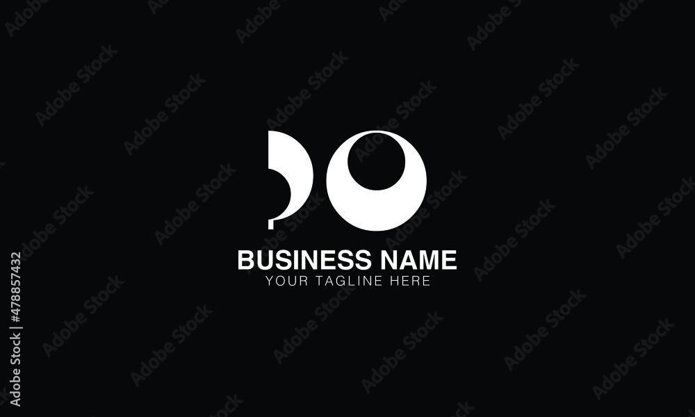 PO initials monogram letter text alphabet logo design Stock Vector ...