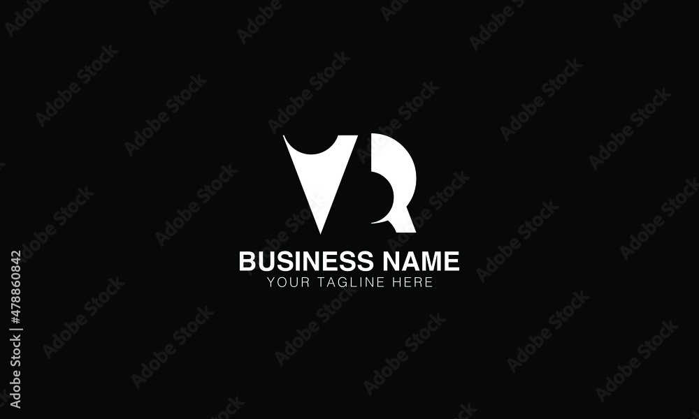 VR initials monogram letter text alphabet logo design Stock Vector ...