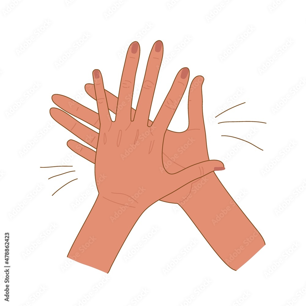 Applause hands. Two Clapping hands. Appreciation and congratulation ...