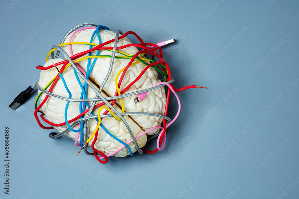 Concept of problem and confusion brain in wires Stock Photo | Adobe Stock
