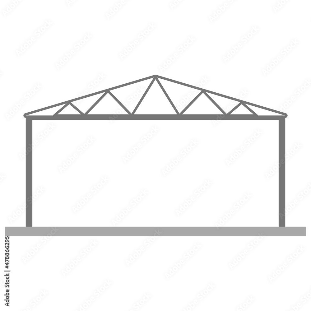 warehouse roof flat clipart vector illustration Stock Vector | Adobe Stock