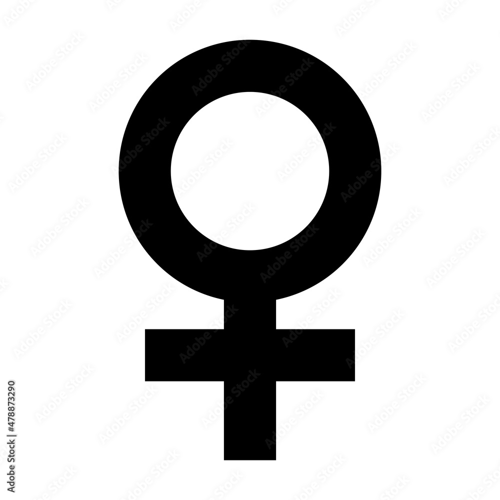 Female gender sign vector icon Stock Vector | Adobe Stock