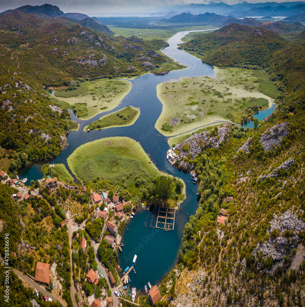 Karuc village on Lake Skadar, Montenegro, the largest lake in the ...
