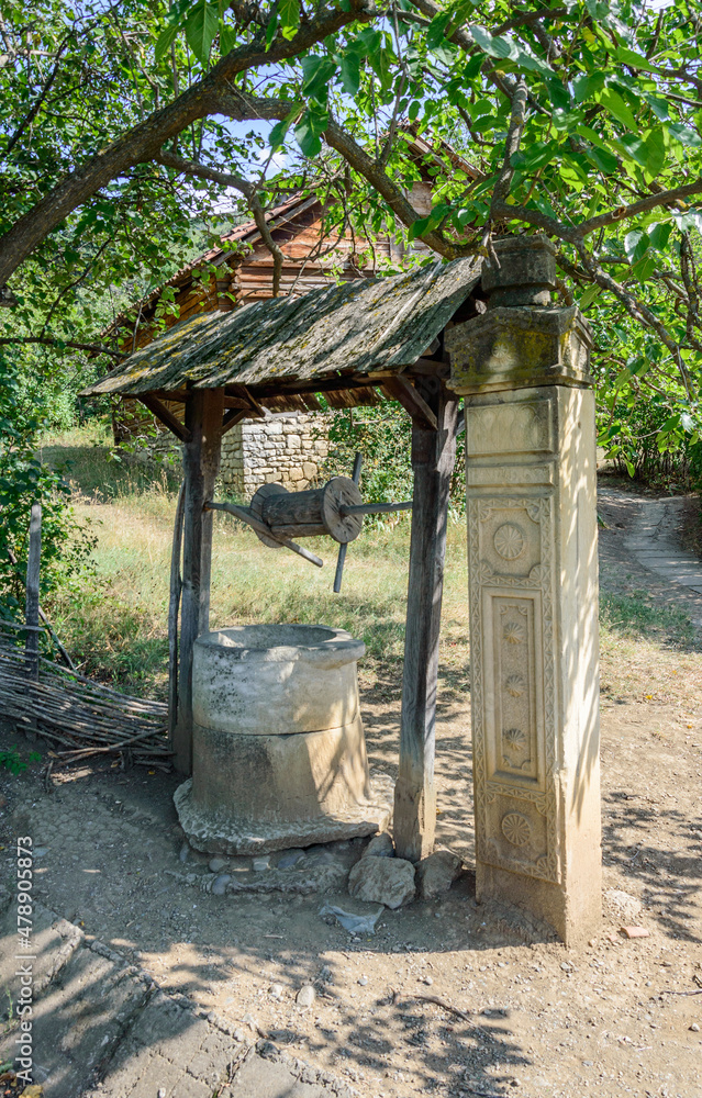 Traditional georgian well in Tbilisi open-air ethnographical museum ...