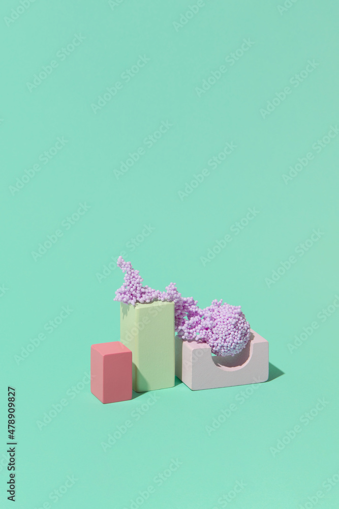 Minimalistic background with small figures Stock Photo | Adobe Stock