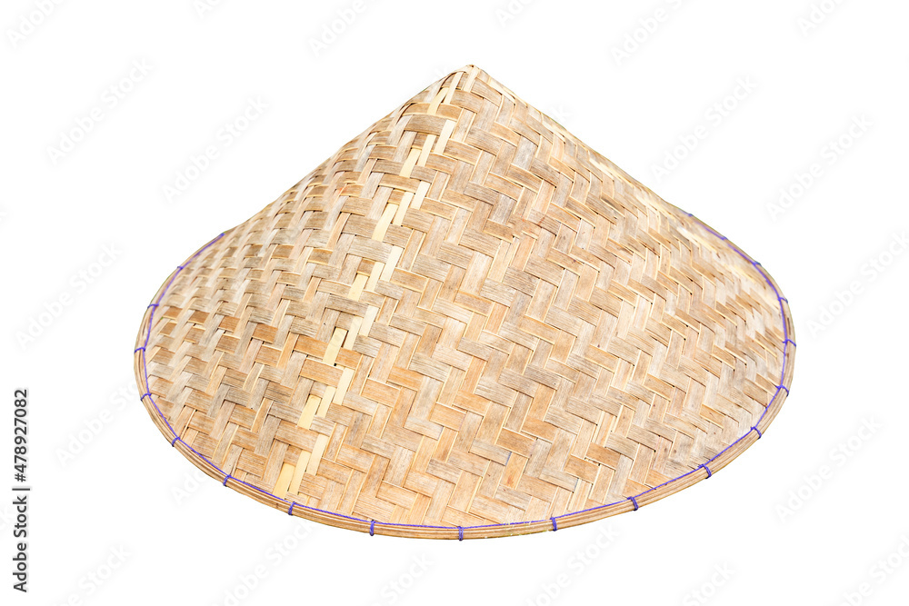 Vietnamese conical hat (Non La) isolated on white background with ...