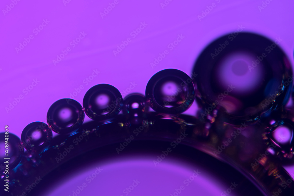 Soap bubbles under microscope Stock Photo | Adobe Stock