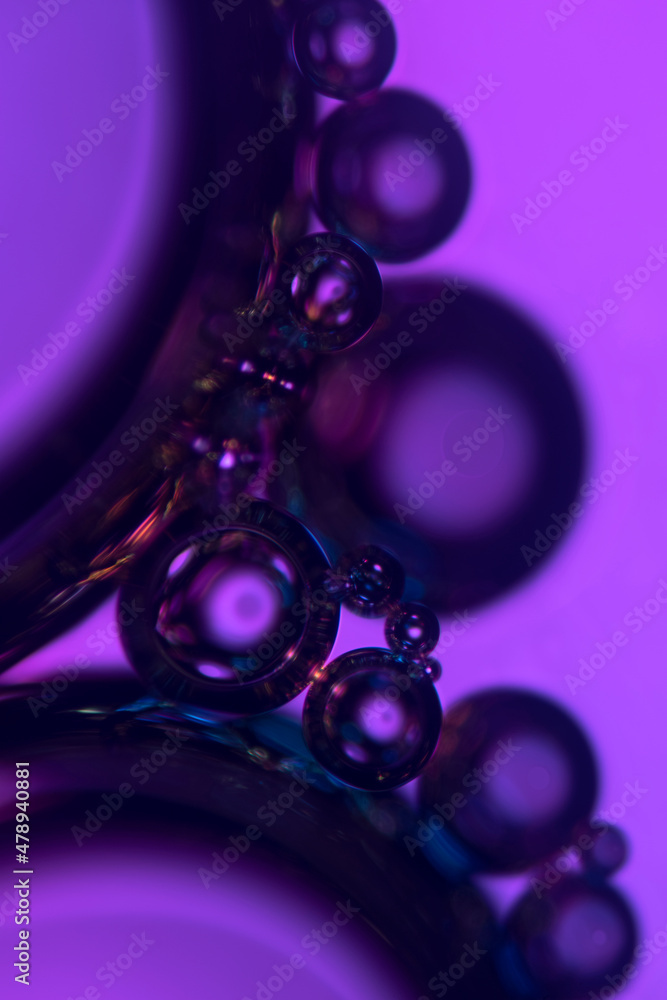 Soap bubbles under microscope Stock Photo | Adobe Stock