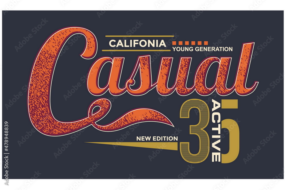 Casual Lettering art and slogan typography graphic shirt design in ...