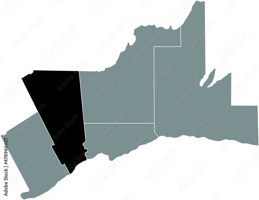 Black flat blank highlighted locator map of the PEEL REGION inside gray ...