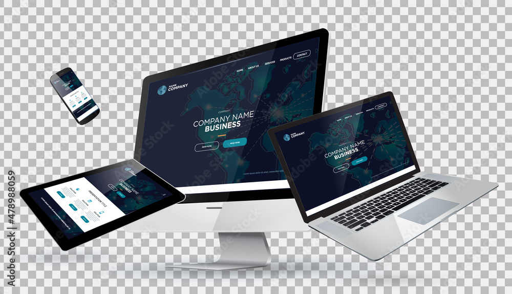 mockup webdesign Stock Vector | Adobe Stock