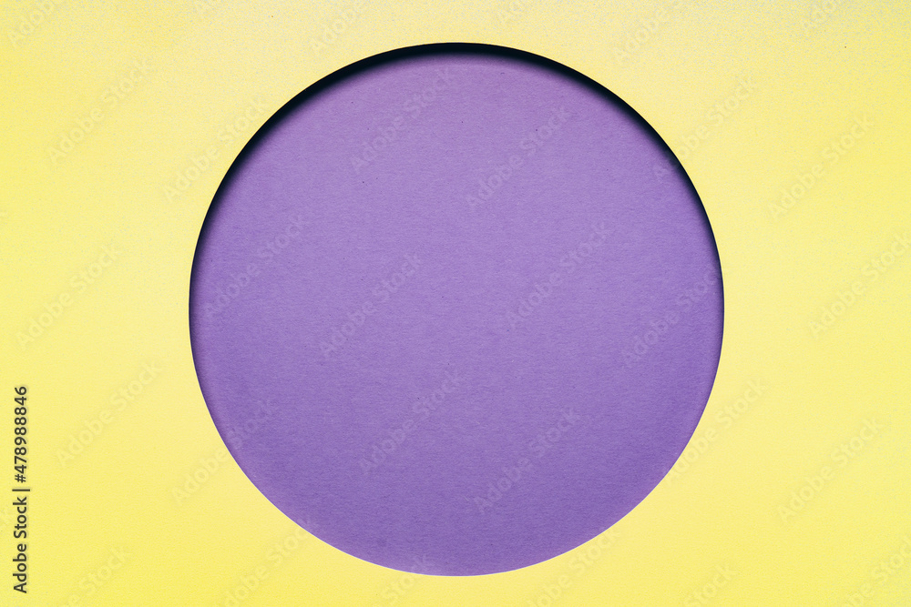 Circle frame. Very pery color of the year 2022. Blank card for ...
