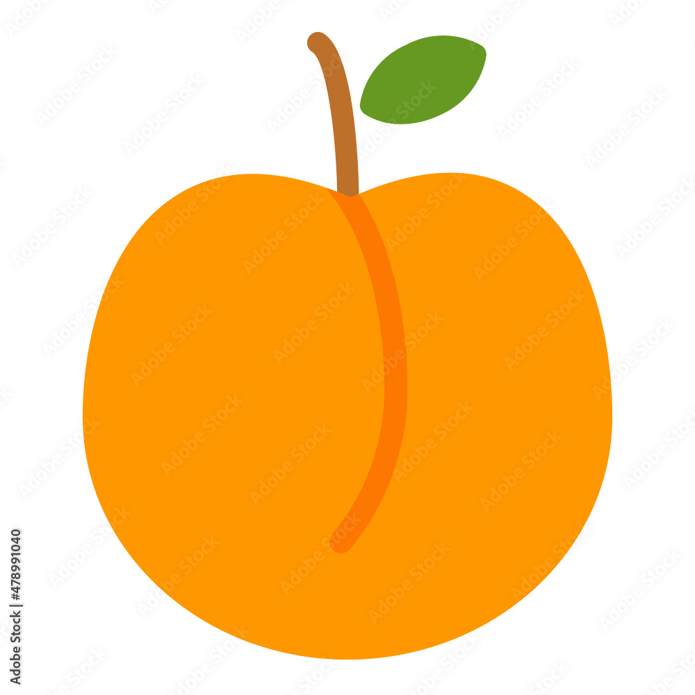Peach icon logo vector illustration Stock Vector | Adobe Stock